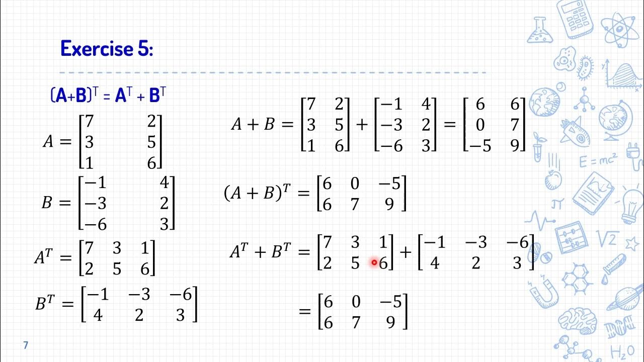 Part 4 Matrices Exercises - YouTube
