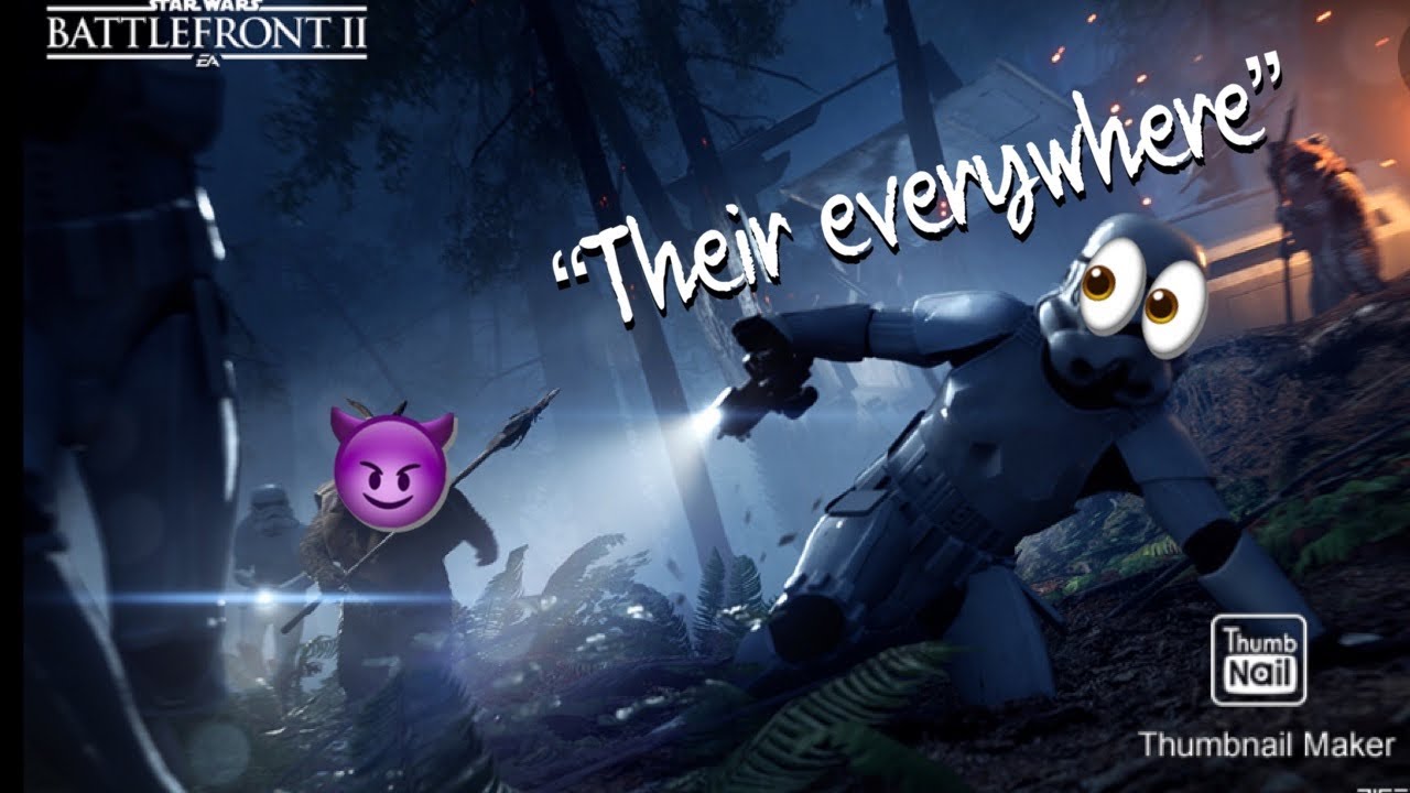 Battlefront 2 But Its A Horror Movie (Ewok hunt with friends) - YouTube