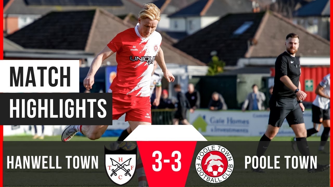 Hanwell Town 3-3 Poole Town | Southern League Premier South - YouTube
