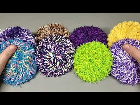 Loom Knit Easy Kitchen Scrubbies/24 Peg Loom Easy Kitchen Scrubbies/Crochetin' with Alana Loom Knit
