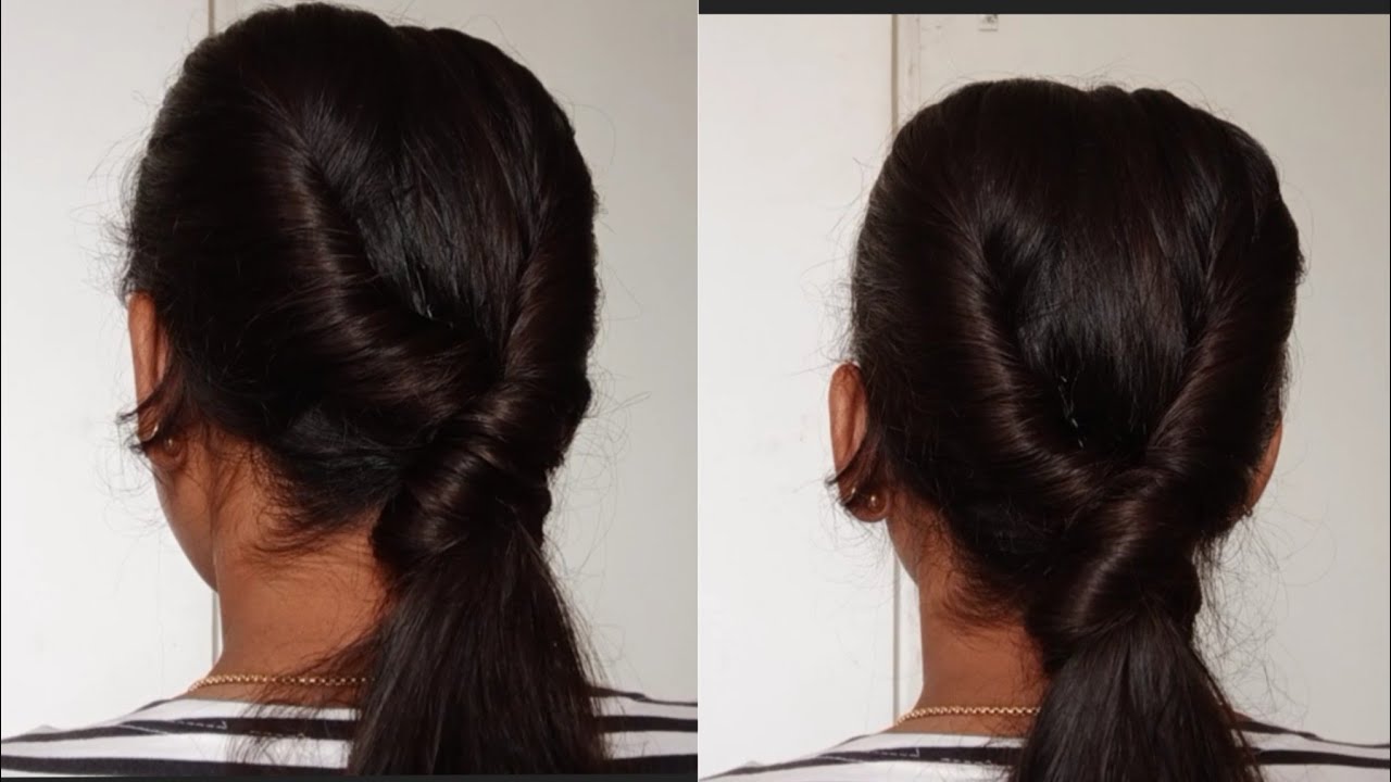 Cute & easy hairstyle juda hairstyle for collage girls - YouTube