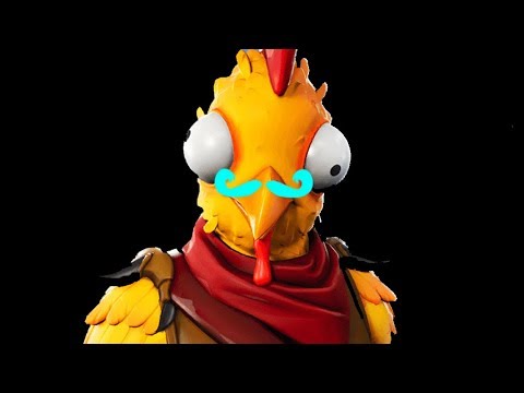 Fortnite - Chicken with a mustache! - YouTube