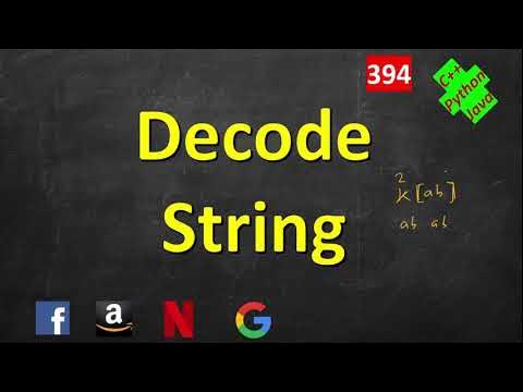 Decode String | LeetCode 394 | C++, Java, Python - YouTube
