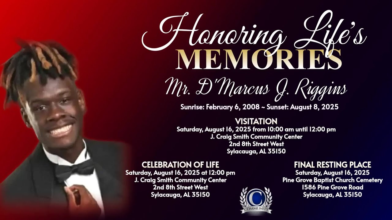 Celebration of Life for D'Marcus J. Riggins - YouTube