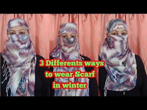 Cover your Face by ussing Scarf in winter || 3 Different ways to cover ...