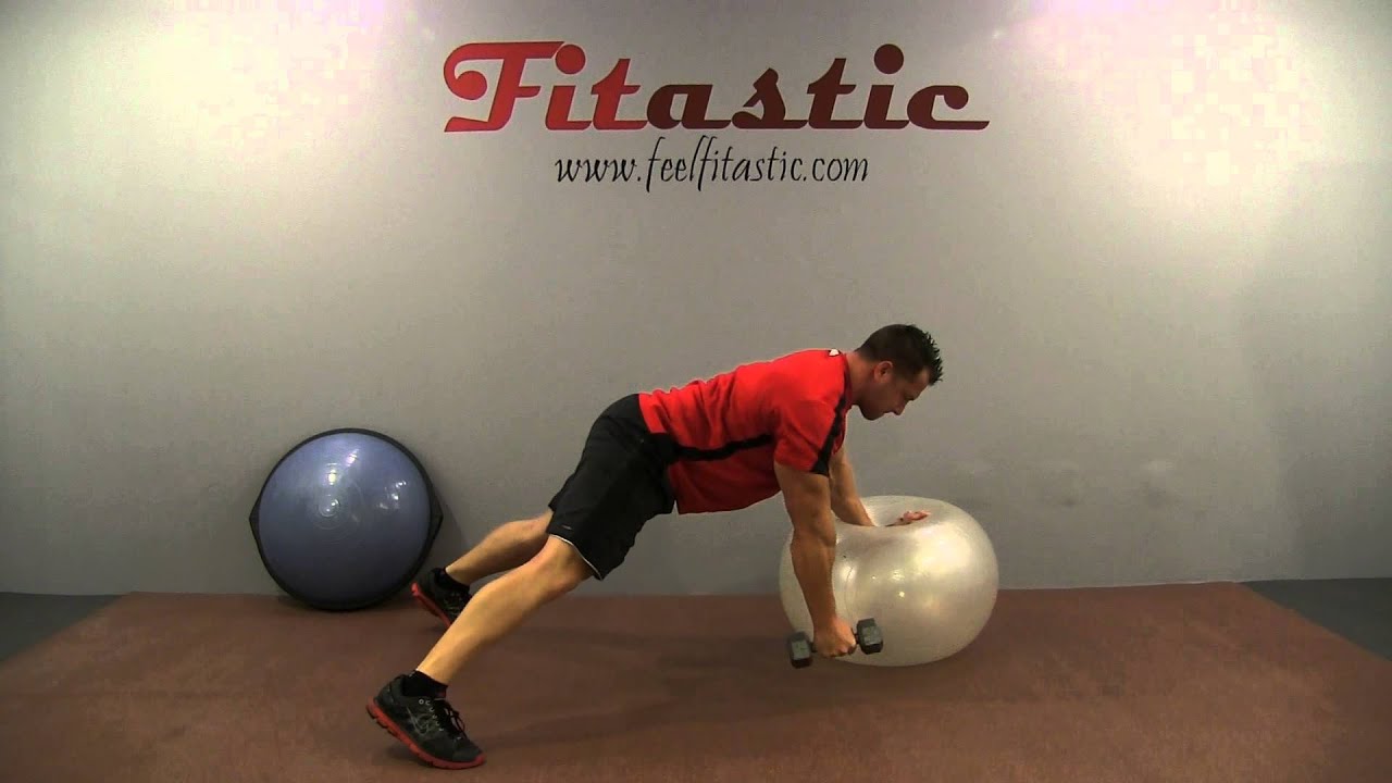 Swiss Ball One Arm Row - YouTube