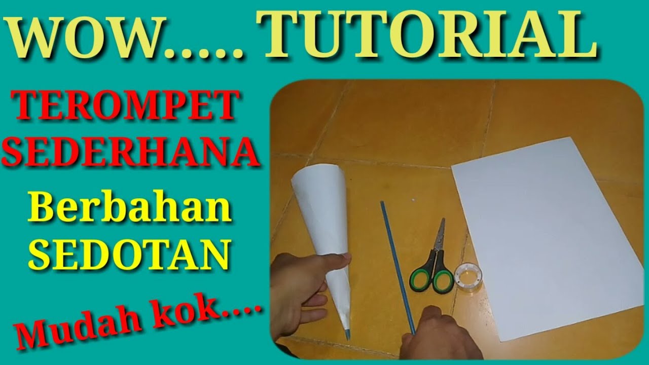 Cara Membuat terompet dari sedotan( terompet sederhana dari sedotan ) - YouTube
