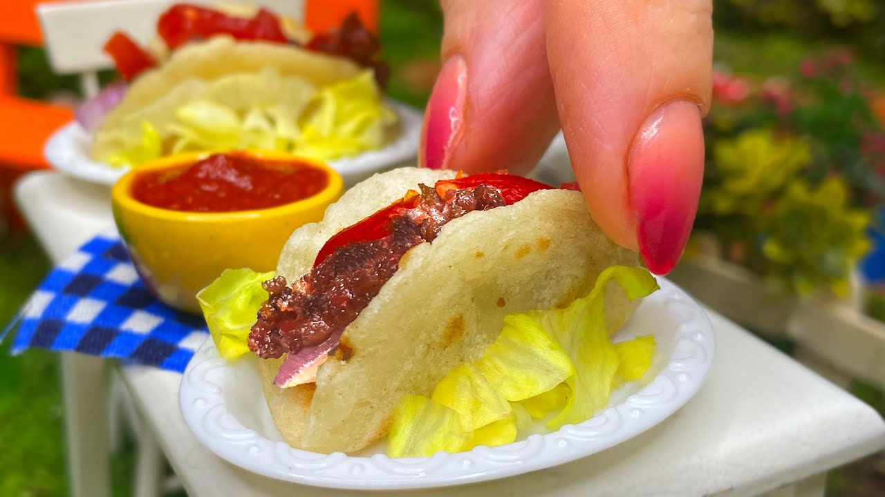 So Tasty Miniature Tacos At Mini Farm | Tiny Foods - YouTube