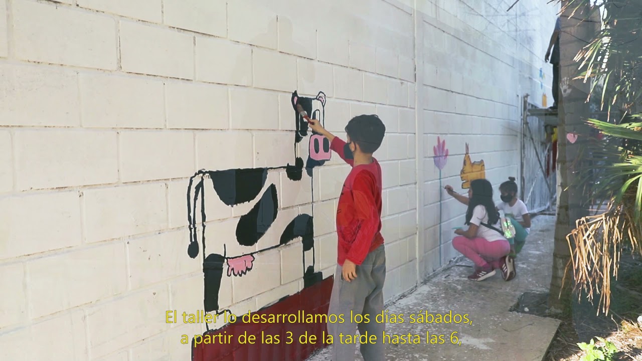 El Taller Municipal de Muralismo llega a barrio Colón