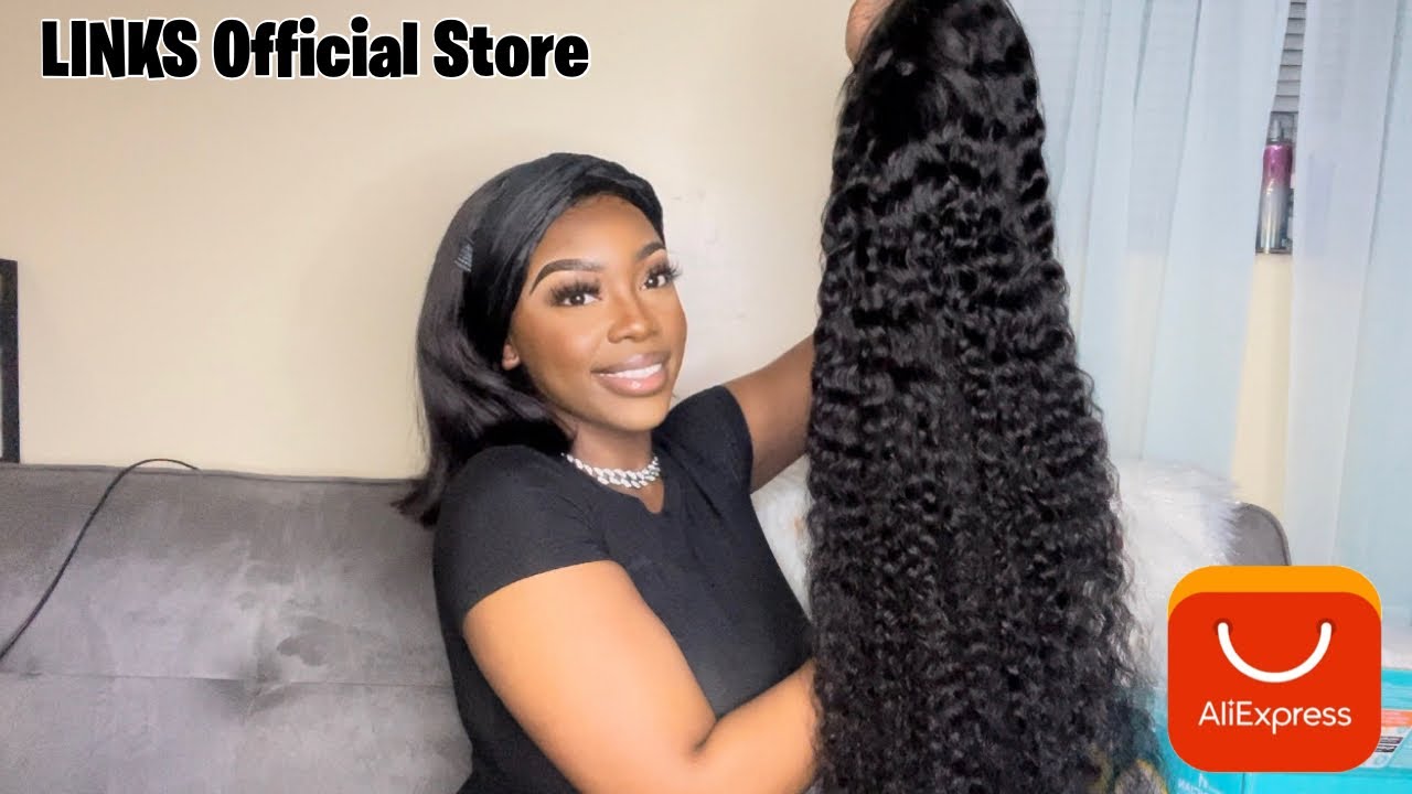 40inch ALIEXPRESS Hair Unboxing & Review | 13x4 250% density | LINKS ...