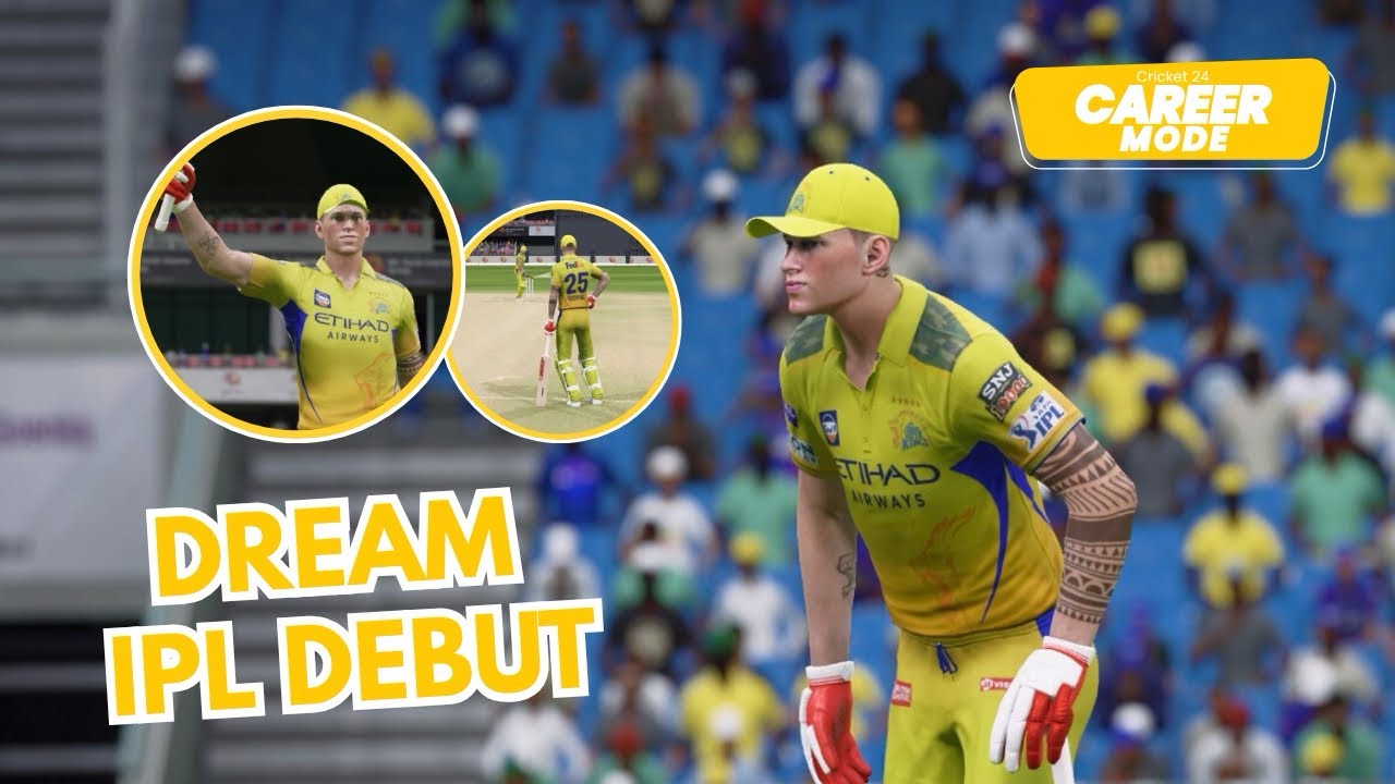 Dream IPL Debut! Cricket 24 My Career Mode Episode 1 - YouTube