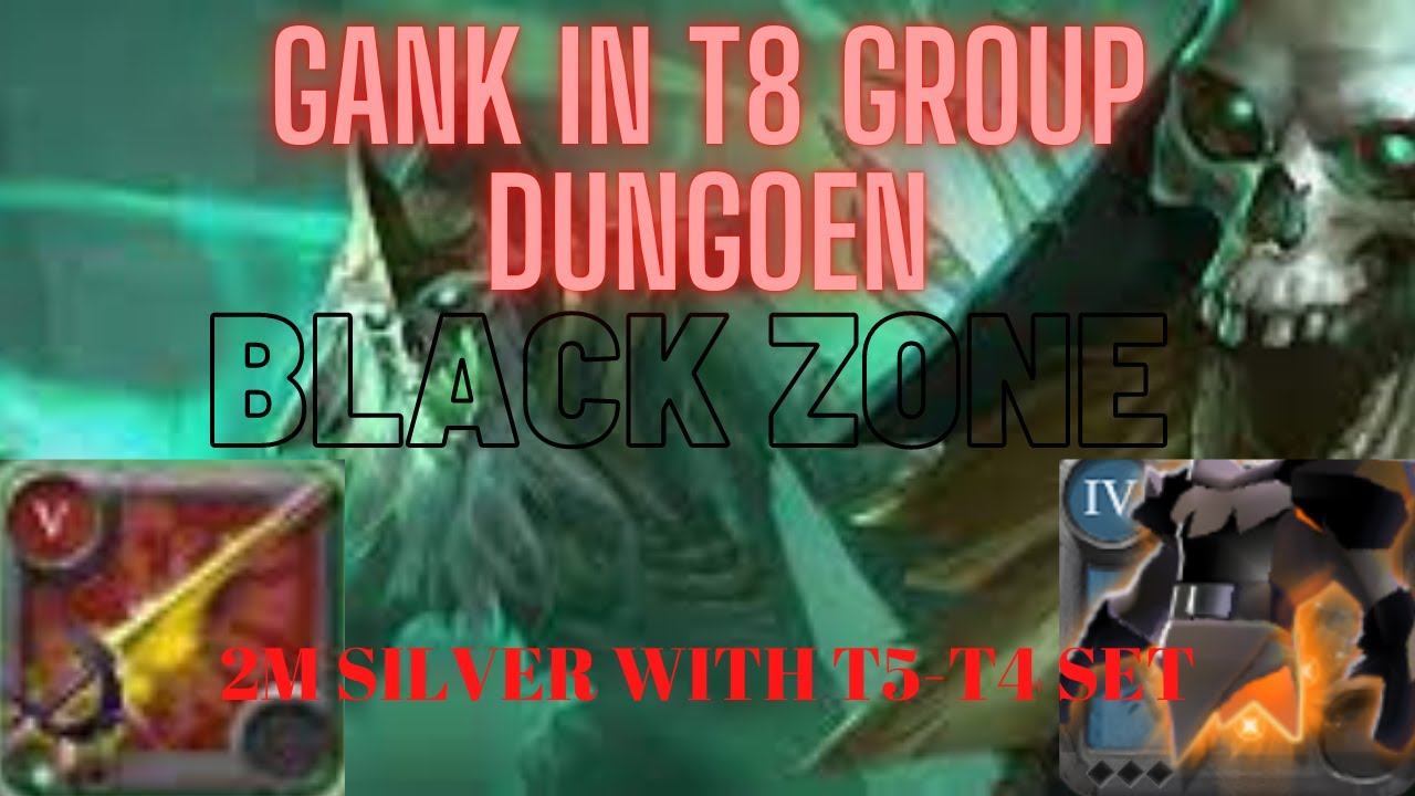 GANK IN T8 GROUP DUNGOEN | T5 BLOODLETTER BUİLD | ALBION ONLINE - YouTube