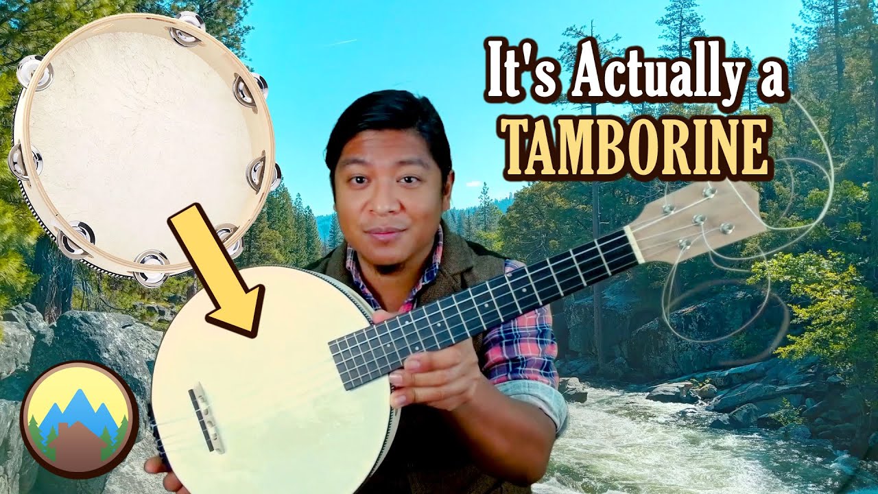 I just turned a Tamborine into a Banjo. Old time "Banjeurine" - YouTube