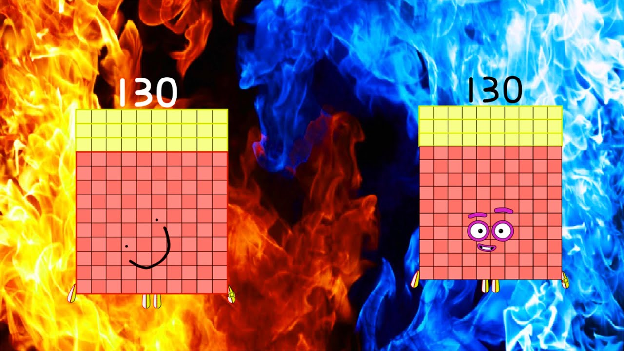 Hotblocks and Numberblocks Band 121 to 140 - YouTube