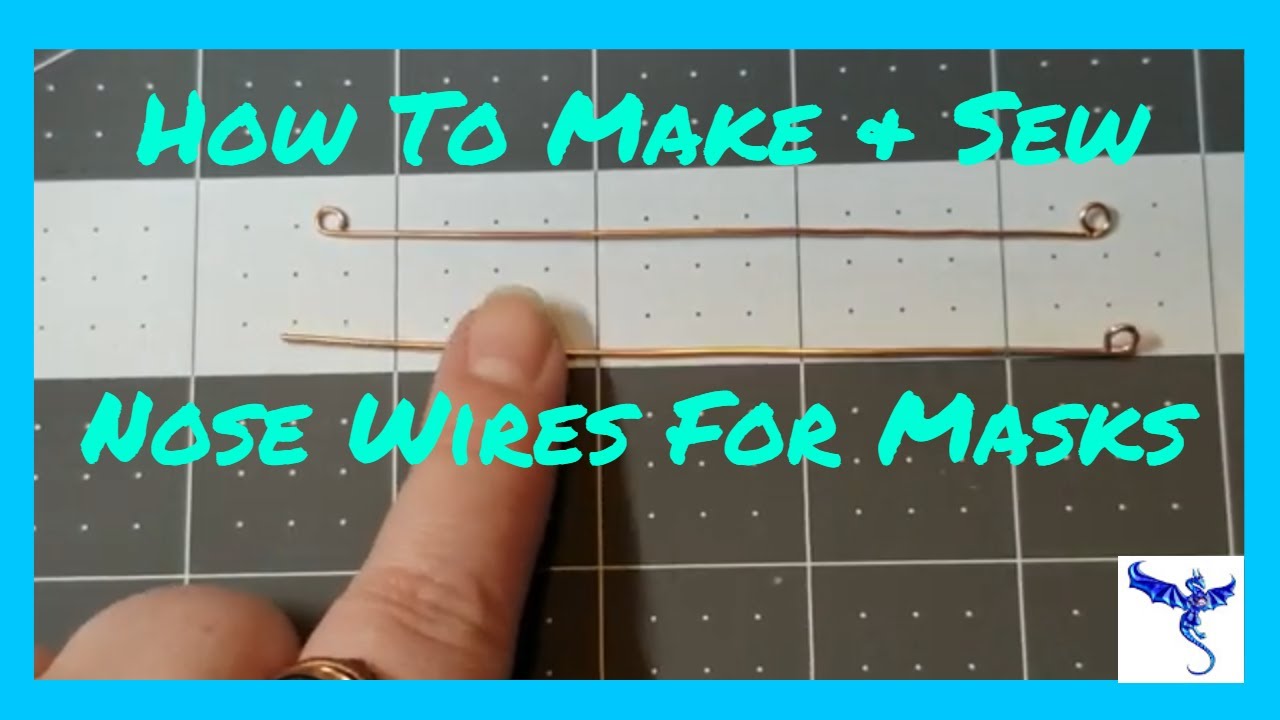 How To Make And Sew A Nose Wire For A Face Mask - YouTube