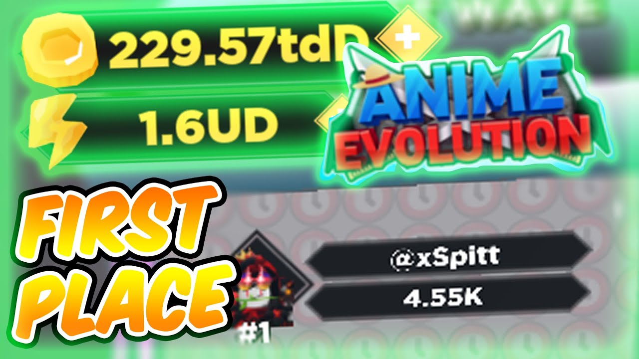 NUMBER ONE On DEFENSE 2 LEADERBOARD In Anime Evolution Simulator - YouTube