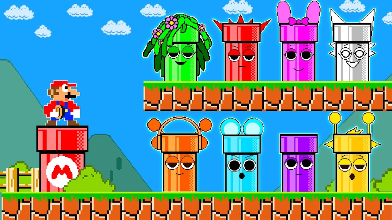 Super Mario Bros. But Can Mario Collect Custom Pipe All Incredibox ...