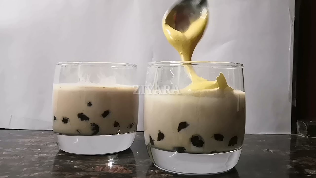 BOBA MILK SHAKE | bubble milk shake | how to make boba pearls | ziyara ...