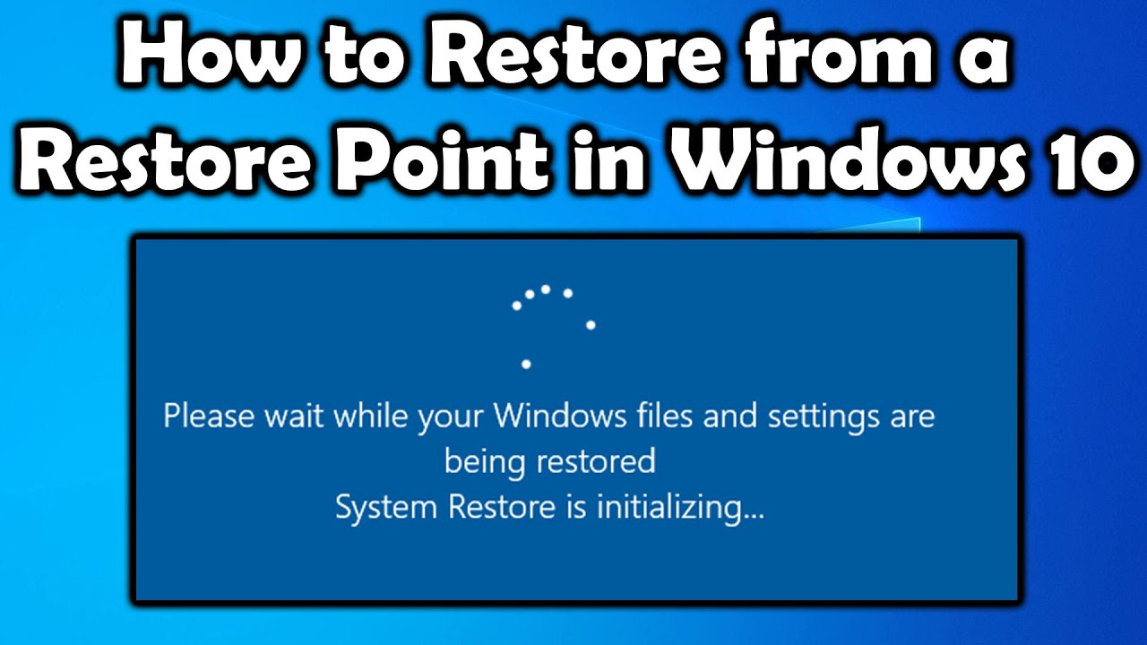 How to restore your PC from restore point - YouTube
