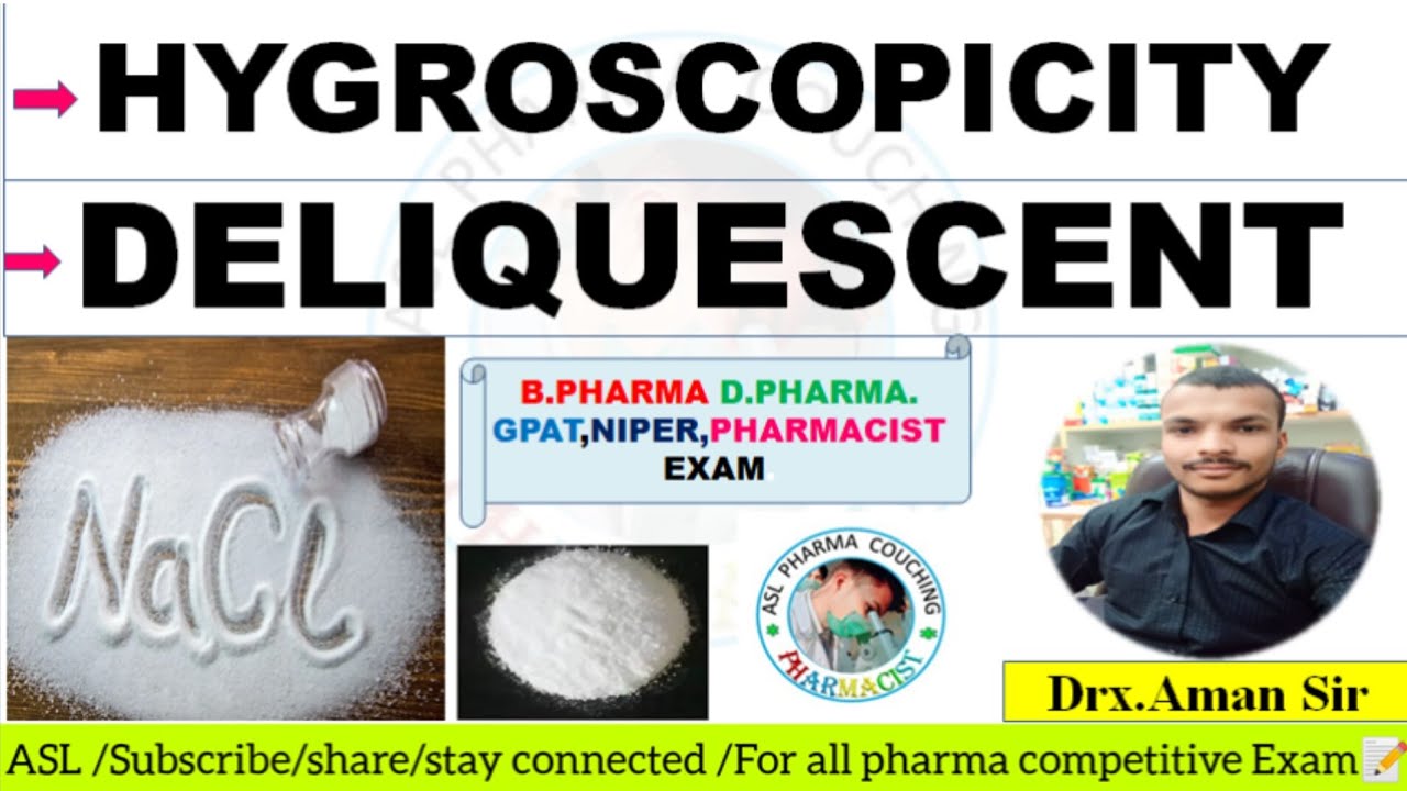 Hygroscopicity & Deliquescent powder #pharmacy #gpatexam #niperexam # ...