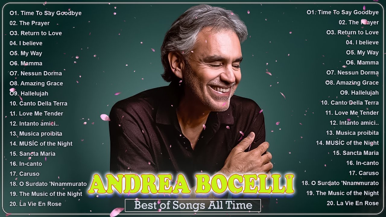 Opera Pop Songs🍀 Andrea Bocelli Greatest Hits Full Album 🍀 Best Songs ...