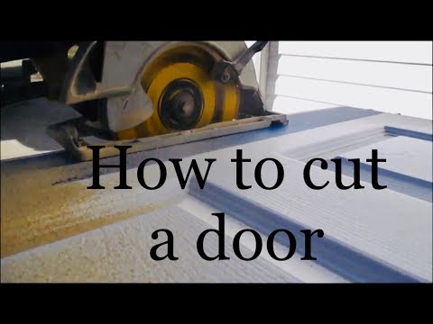 How to cut the bottom of an interior door - YouTube