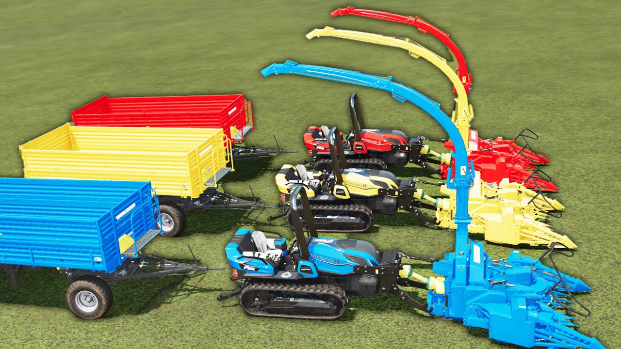 Small Crawler Of Colors! Corn Chaff Jobs with NEW HOLLAND TK4.80 ...