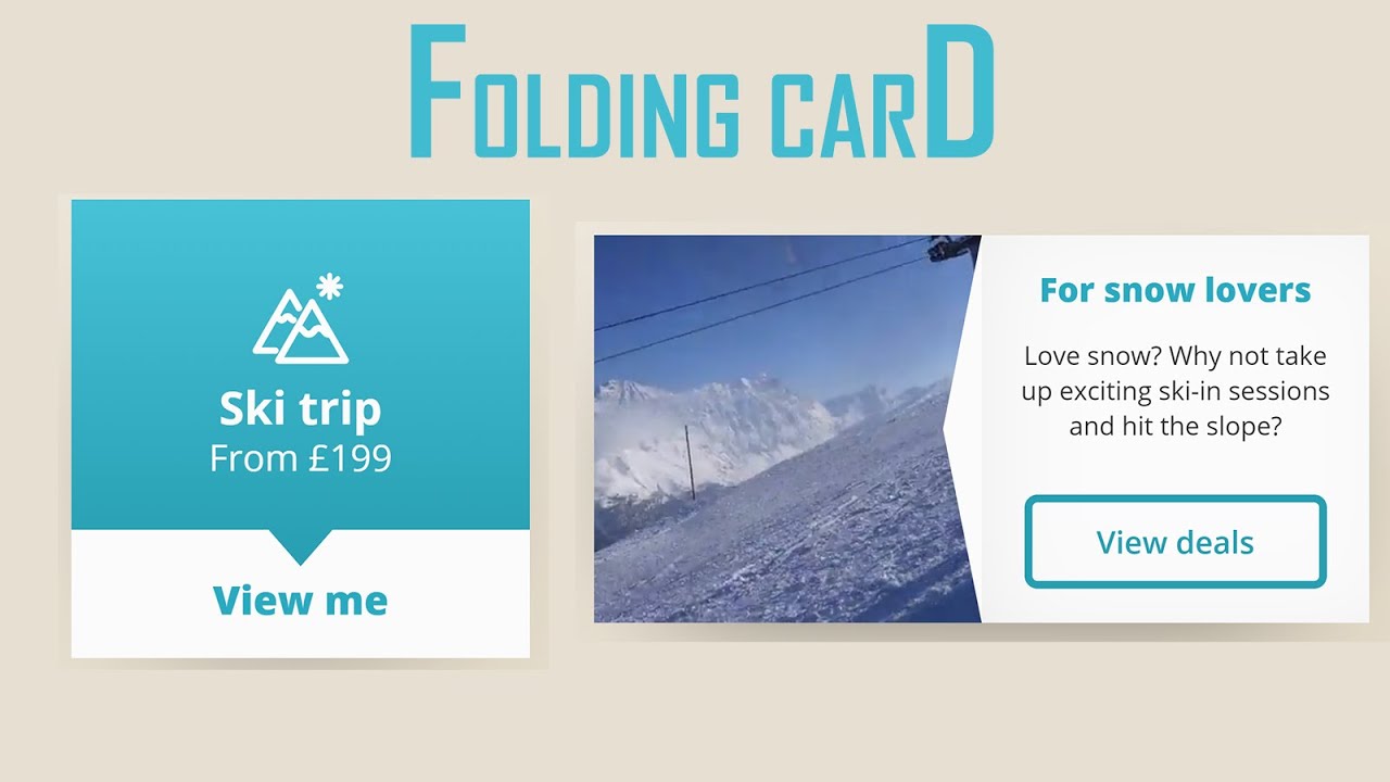 Animated Folding Cards Using Html And Css Easy Web Learner Youtube