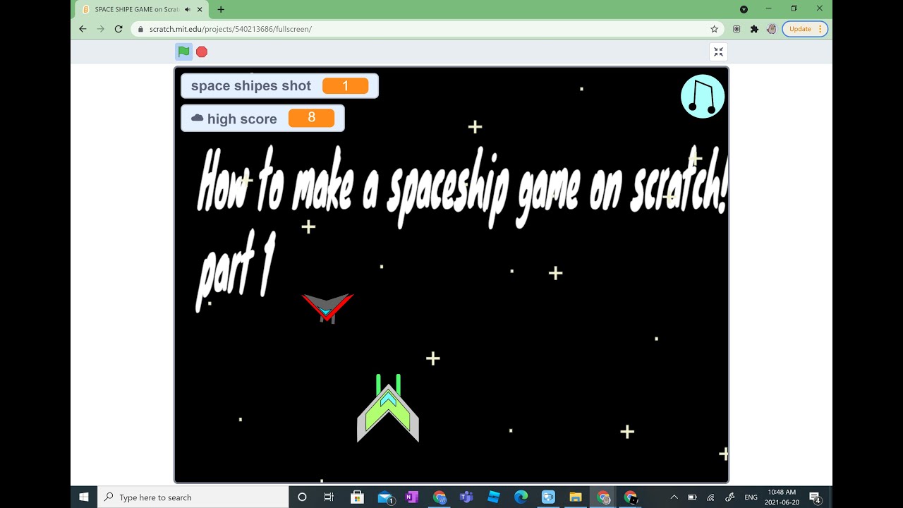How to make a spaceship game on scratch part 1🚀 - YouTube