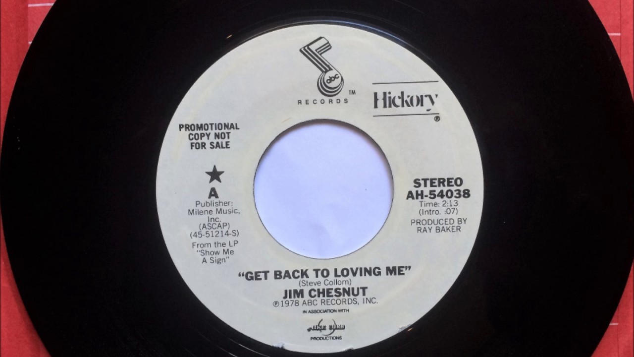 Get Back To Loving Me , Jim Chestnut , 1978 - YouTube