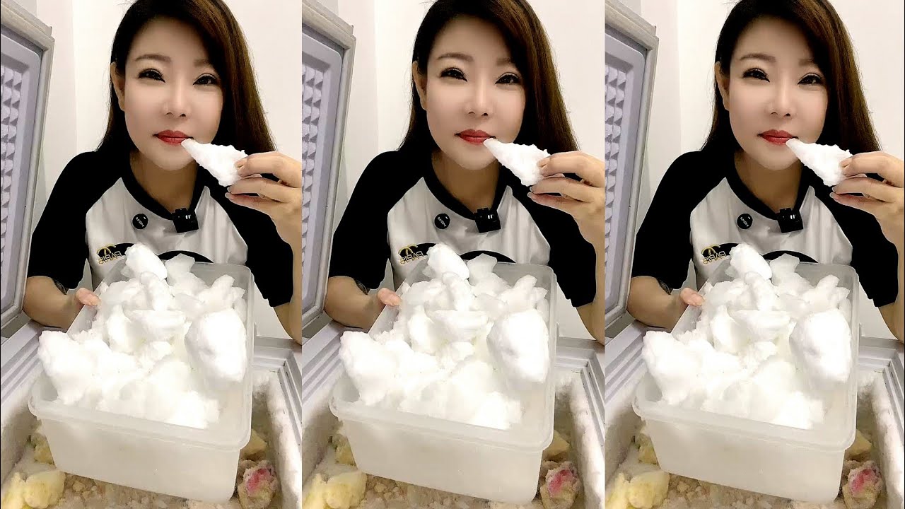 QUEEN / ASMR WHITE ICE / FREEZER FROST EATING - YouTube