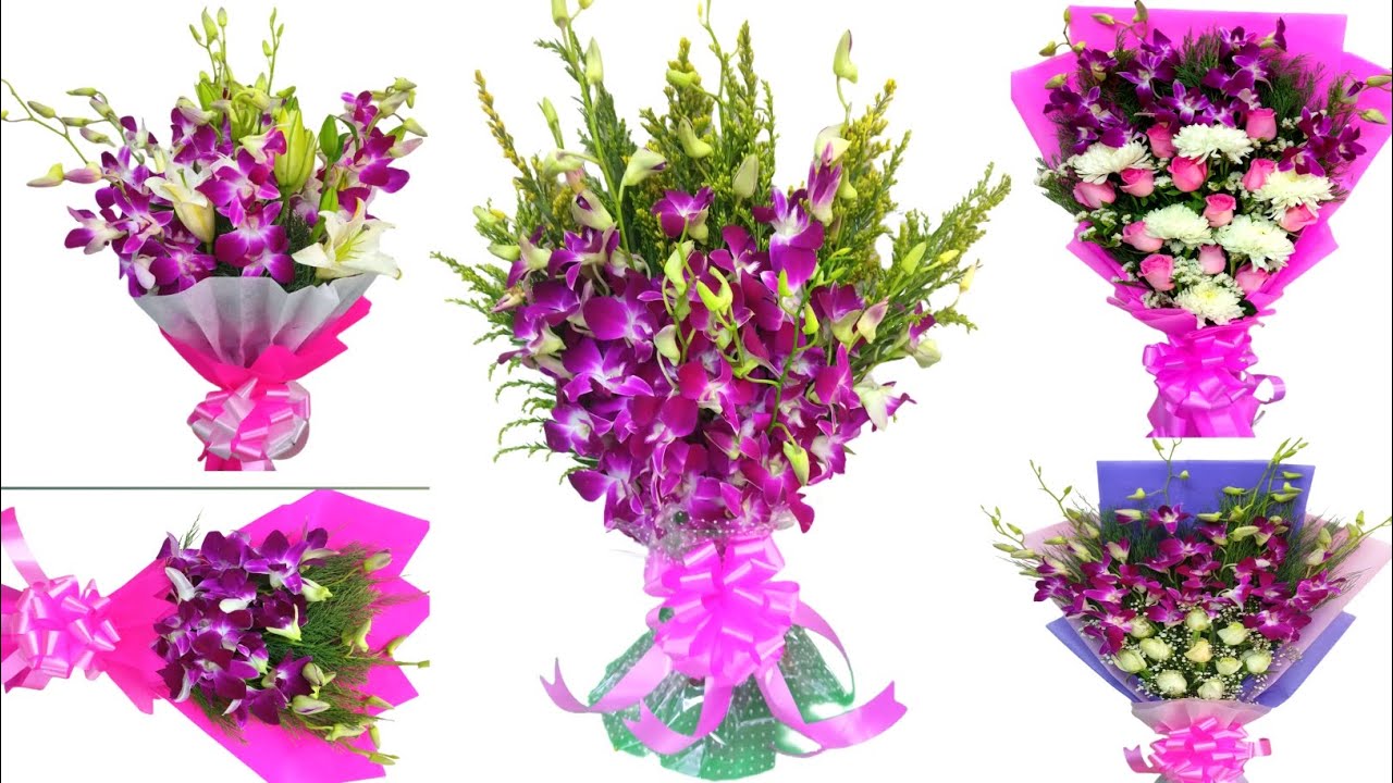 Top 5 Flower Bouquet | How To Make a Flower Bouquet | 5 Bouquet Orchid ...
