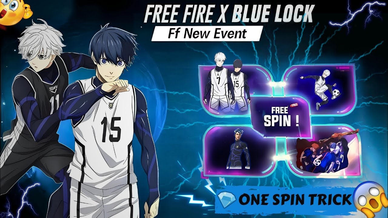 free fire x blue lock, # collection king, one spin glitch 😁#ffnewevent ...