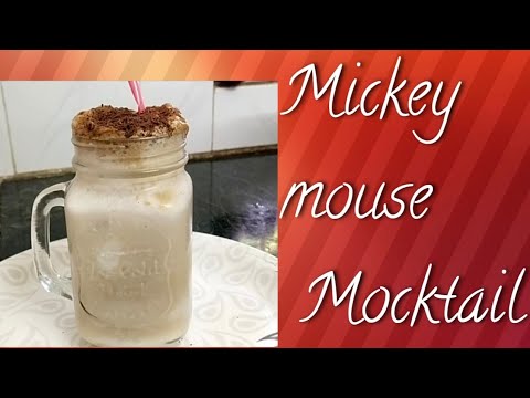 Mickey mouse mocktail | Ice cream | milk shake #mickey_mouse_mocktail # ...