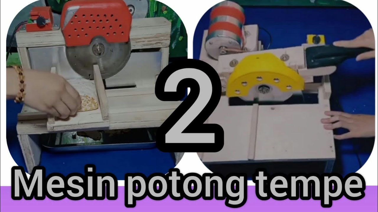 Membuat 2 model mesin potong tempe dari kayu. - YouTube