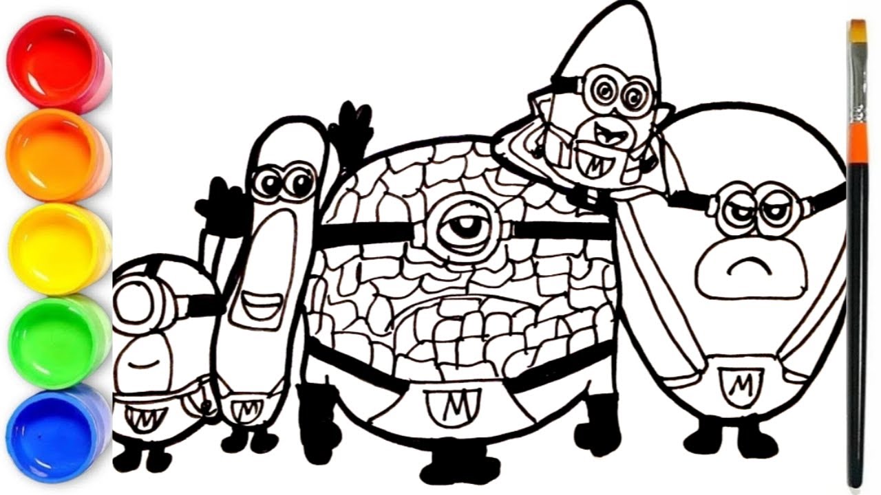 Mega Minions | How to Draw Mega Minions | Drawing Despicable Me 4 ...