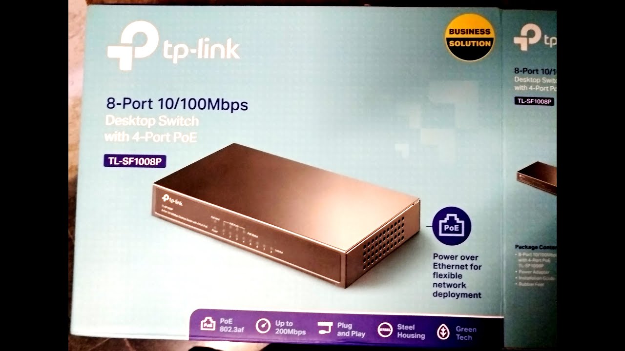 Unboxing & Review 8-port 10/100 Mbps Tp-link PoE Switch Model No : TL ...