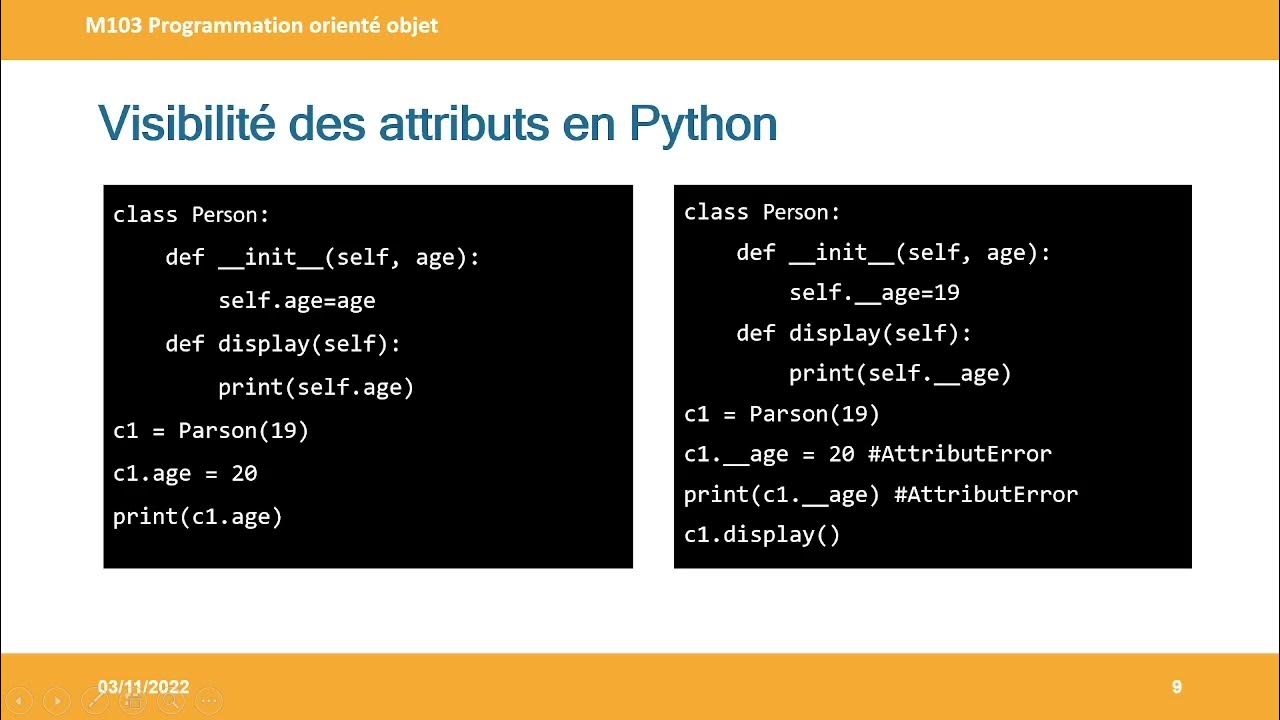 Programmer en Orienté Objet V1 - Les concepts de base : classes POO Python - YouTube