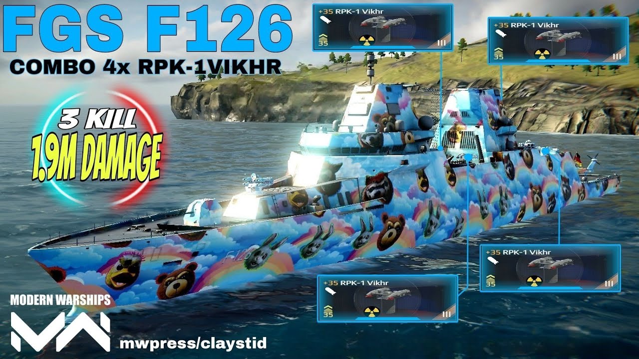 fgs f126 modern warships | combo 4x GL nuklir ☢☢🔥🔥 - YouTube
