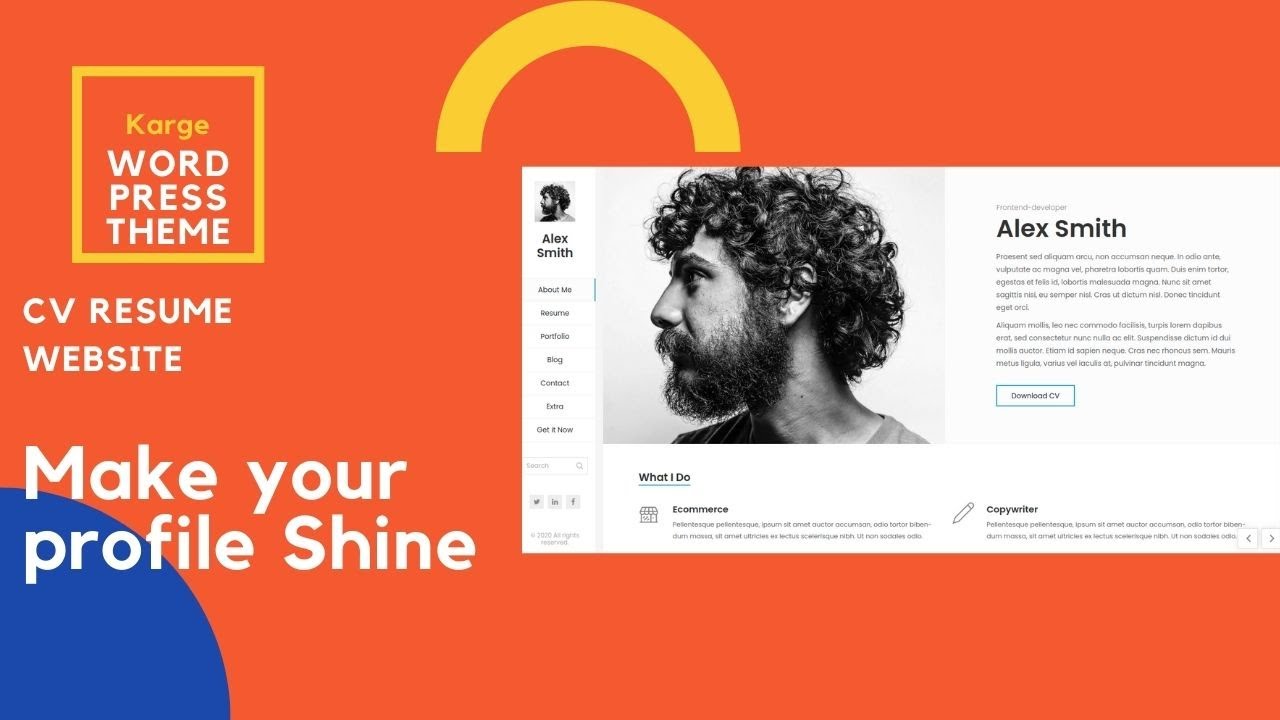 CV Resume Portfolio Website | Developer, Designer, Programmer ...