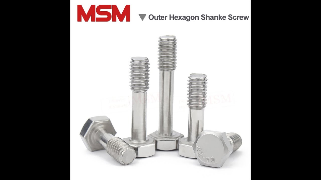 Stainless Steel External Hexagon Antiloose Captive Screw With Waist ...