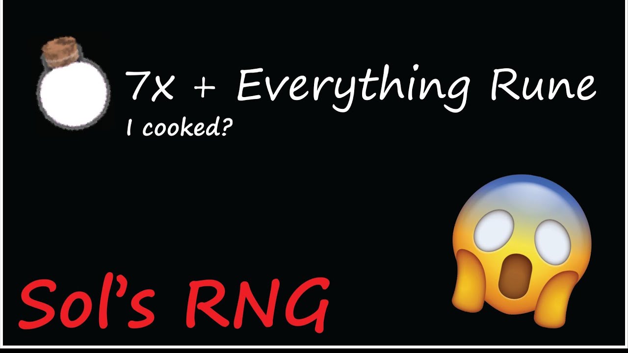 Cooking with 7x Hp2 Potions + Rune of Everything in Sols RNG - YouTube