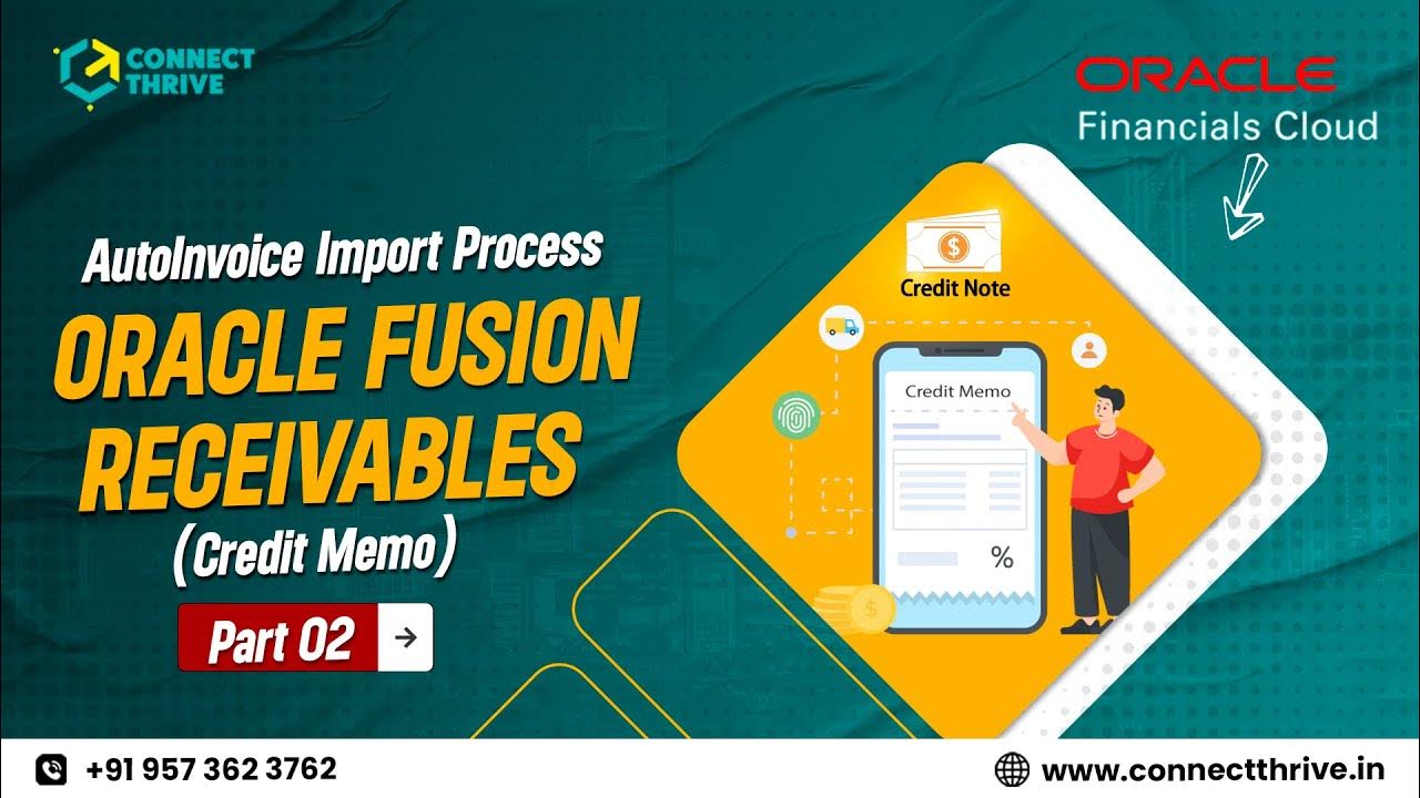 Oracle Fusion Receivables Autoinvoice Import Credit Memo | Credit Memo | Receivables Credit Memo ...