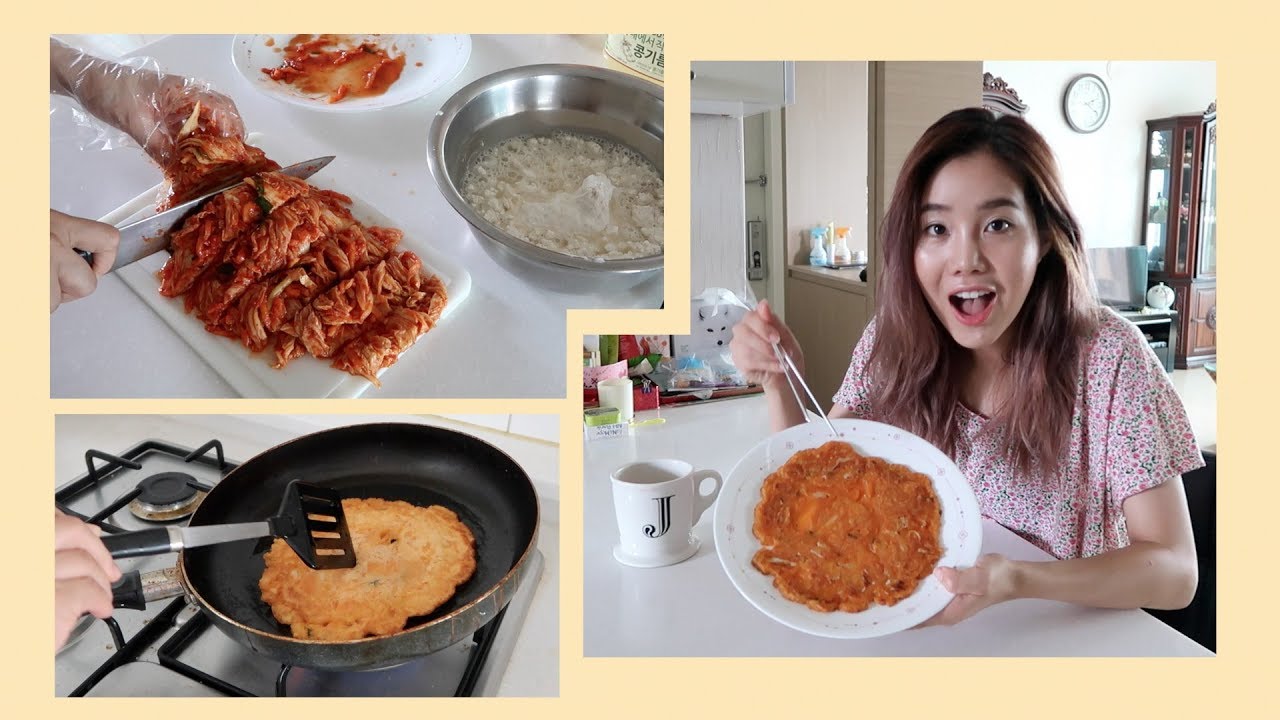 How to Make Korean Style Pancakes (Kimchi Jeon/Buchim) - YouTube