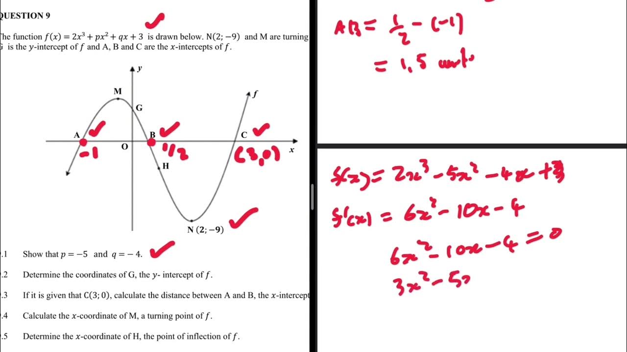 Calculus Cubic Functions Grade 12 June 2024 - YouTube