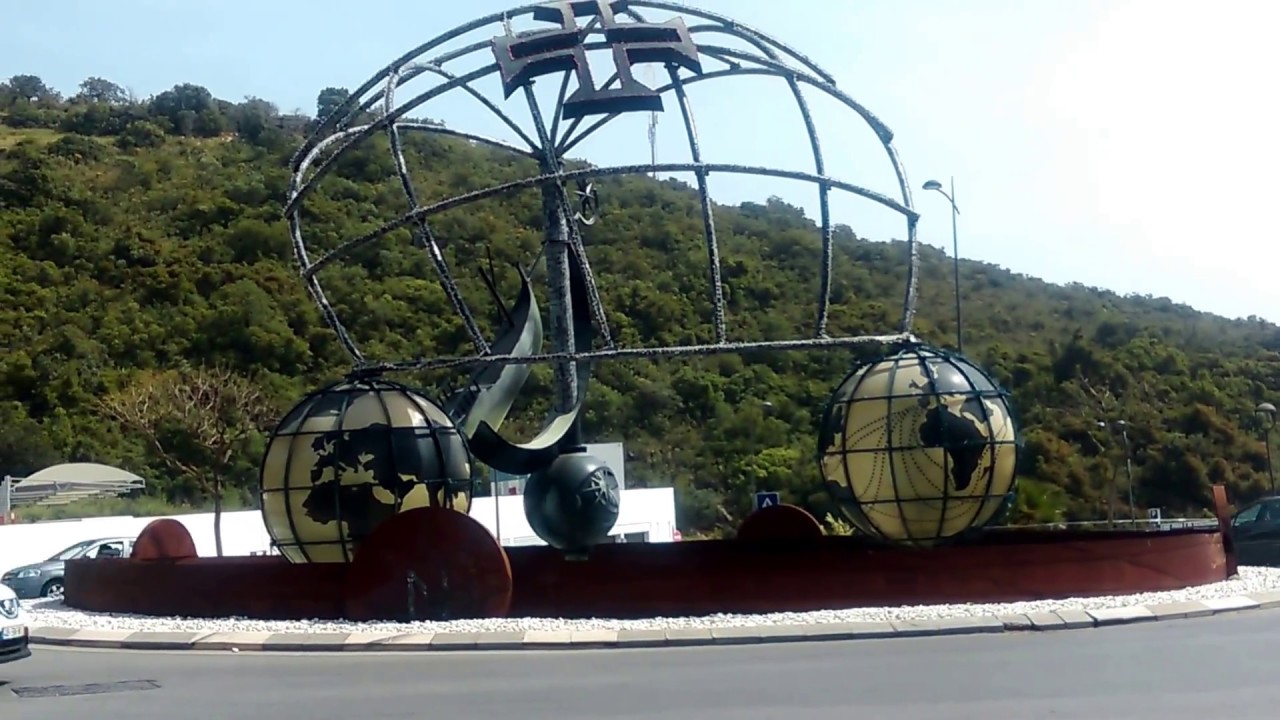 Portugal Albufeira Globe roundabout view from road. - YouTube