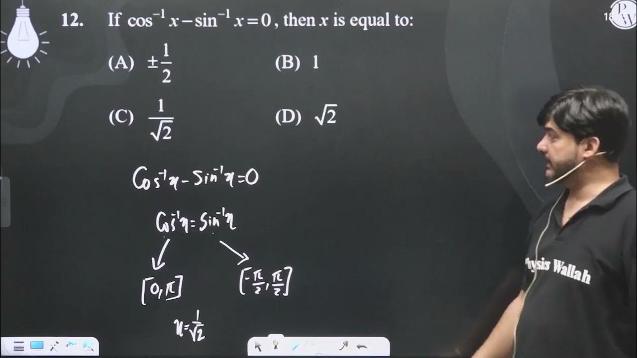 if-cos-1x-sin-1x-0-then-x-is-equal-to-youtube