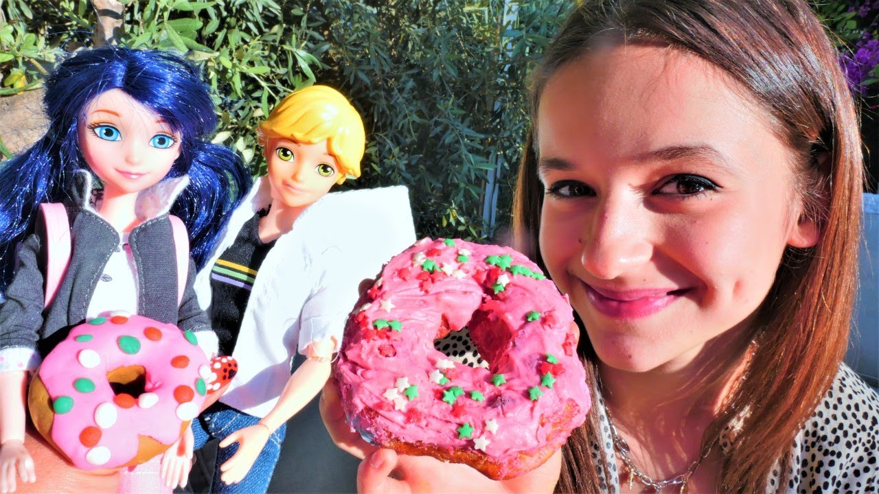 Asu Ela, Marinette ve Adrien play doh donat yapıyor! Eğlenceli yemek ...