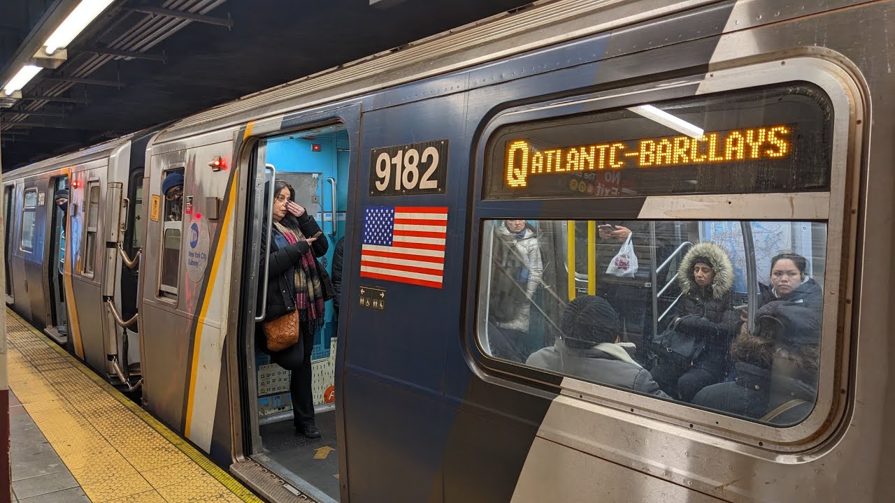 NYC Subway: R160 with a Full NYS Wrap on the R to 96 St-2 Av and Q to ...
