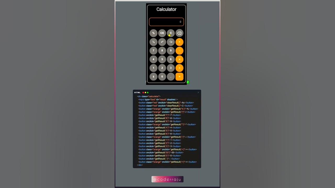 How To Create Digital Calculator Using Html Css Javascript 🚀 Htmlcssjs Javascript